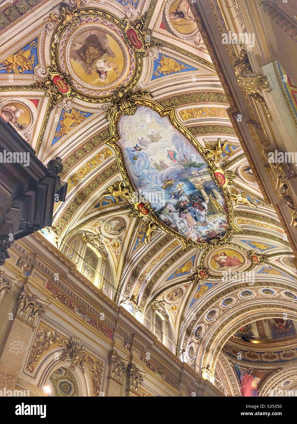 Ornate church ceiling in Córdoba, Argentina Stock Photo - Alamy