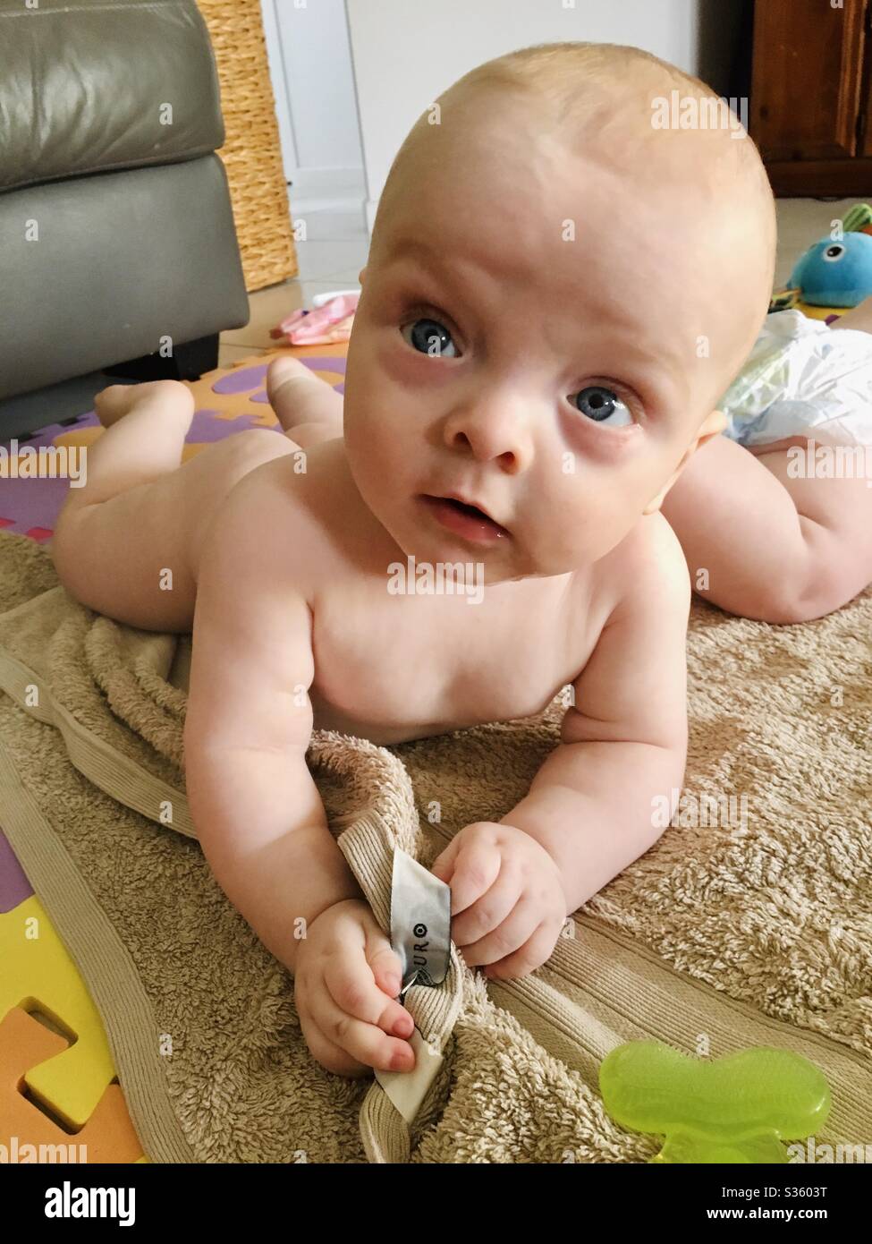 Tummy time baby hi-res stock photography and images - Alamy