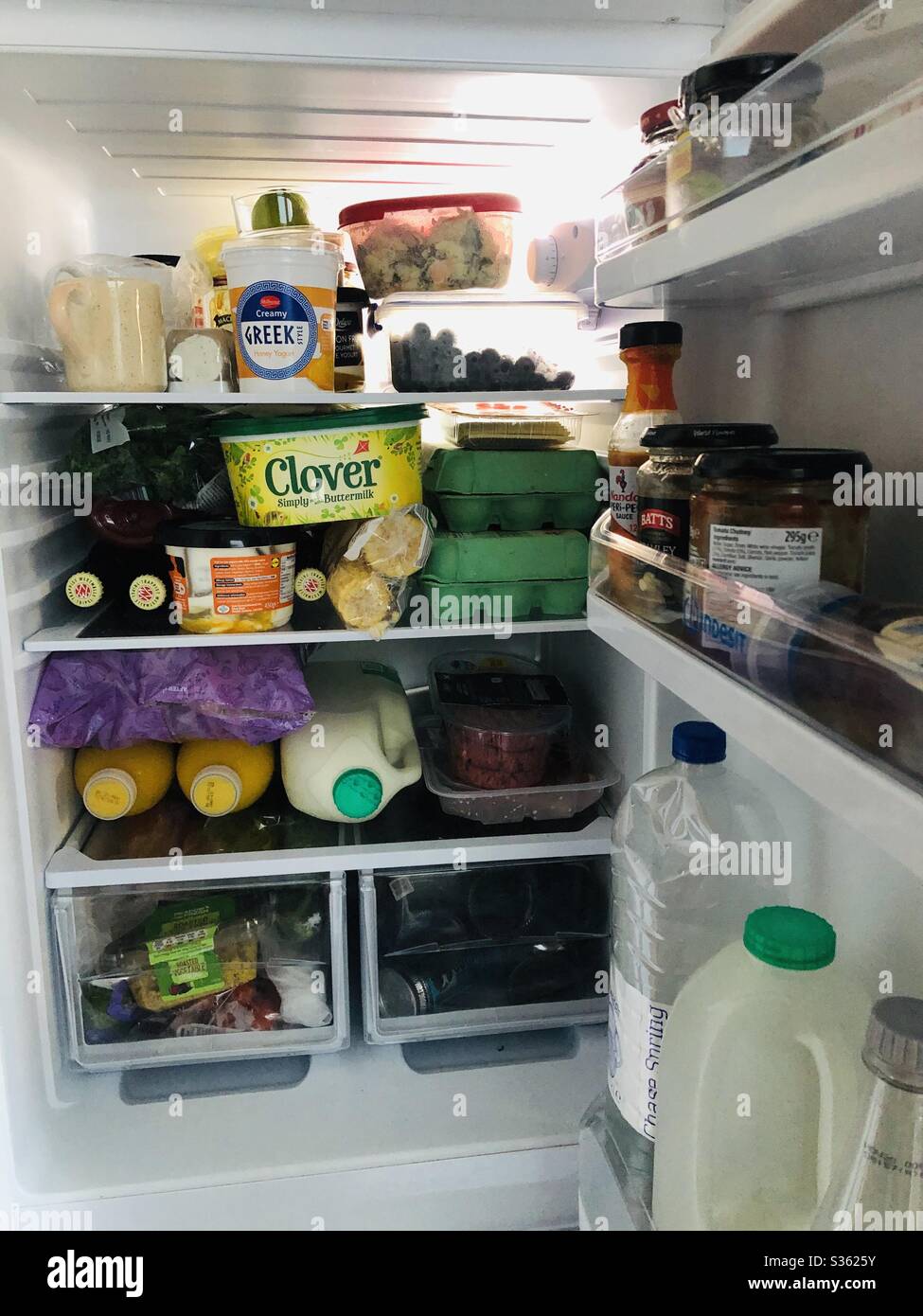 Lots Of Food In Fridge