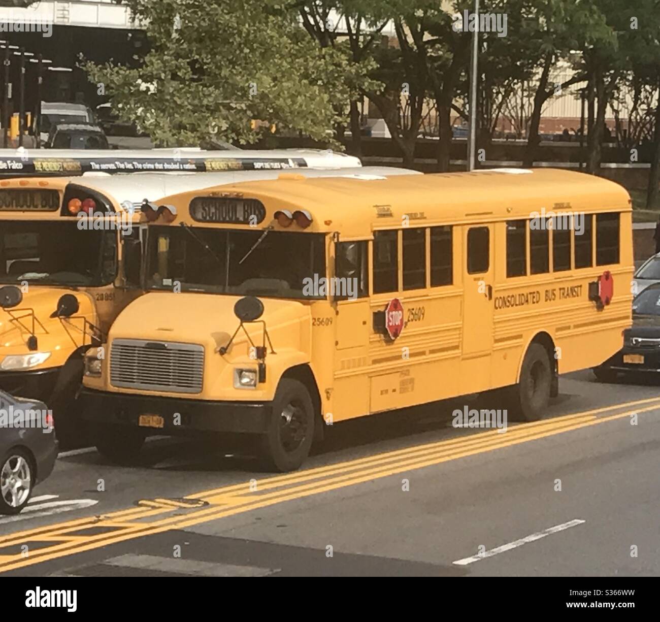 New York school bus Stock Photo - Alamy