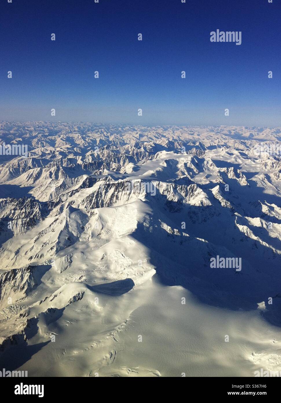 Aerial image of mountains in Alaska USA Stock Photo - Alamy