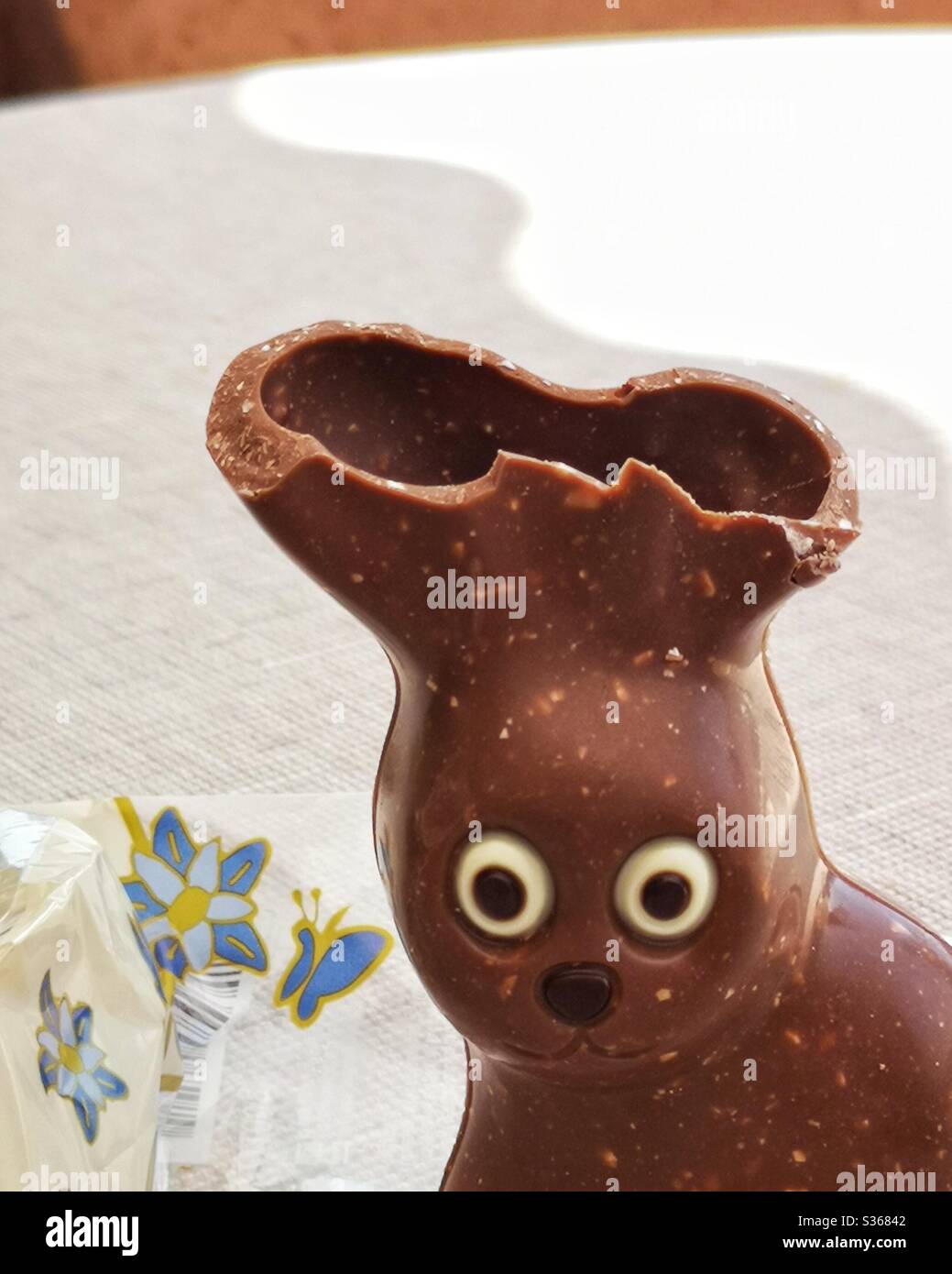Chocolate easter bunny eaten hi-res stock photography and images - Alamy