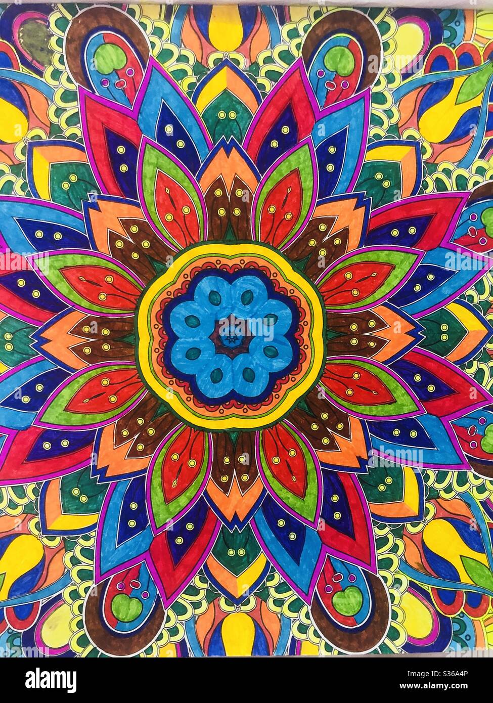 Mandala hand painted hi-res stock photography and images - Alamy