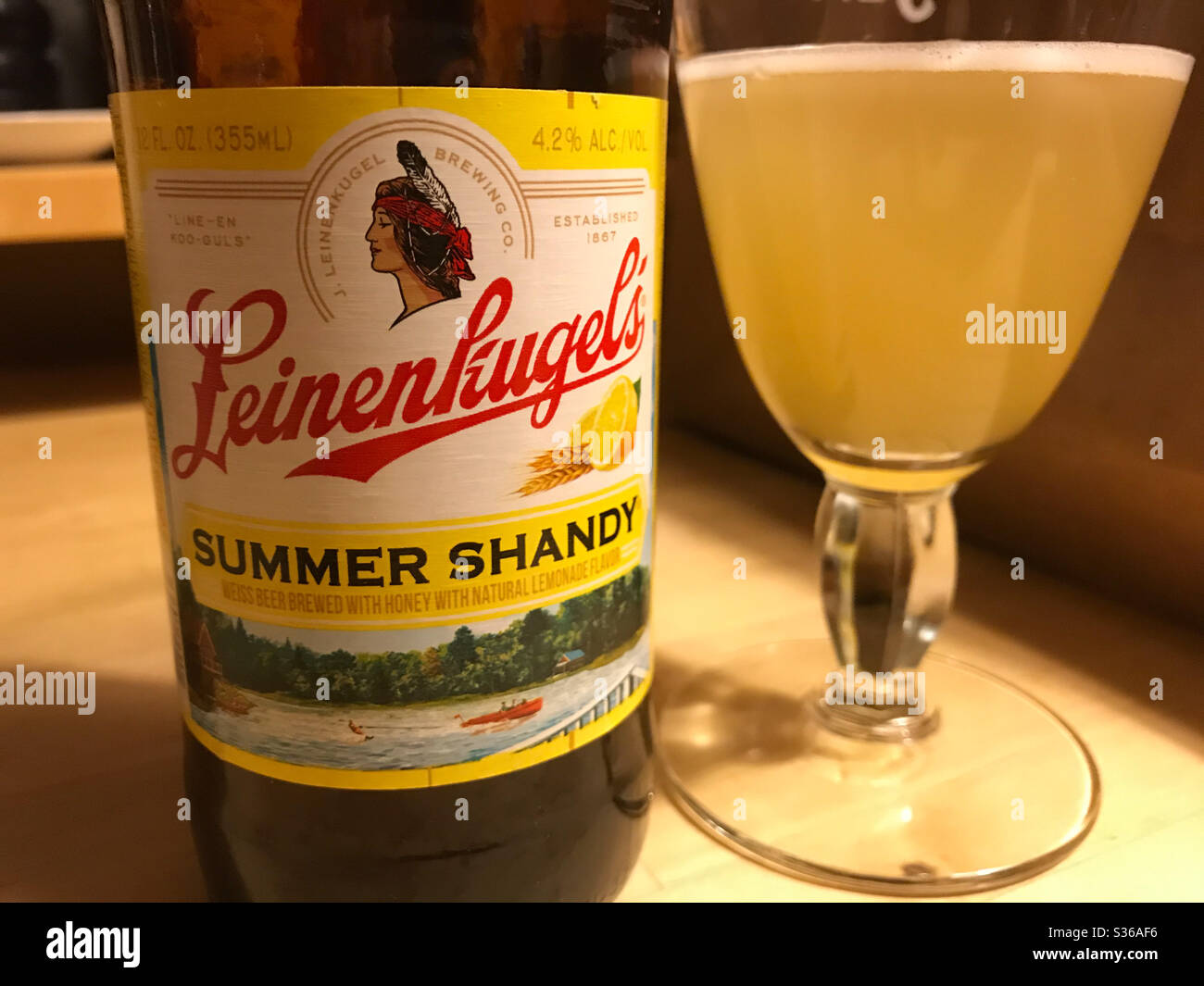 Summer drink : summer shandy Stock Photo - Alamy
