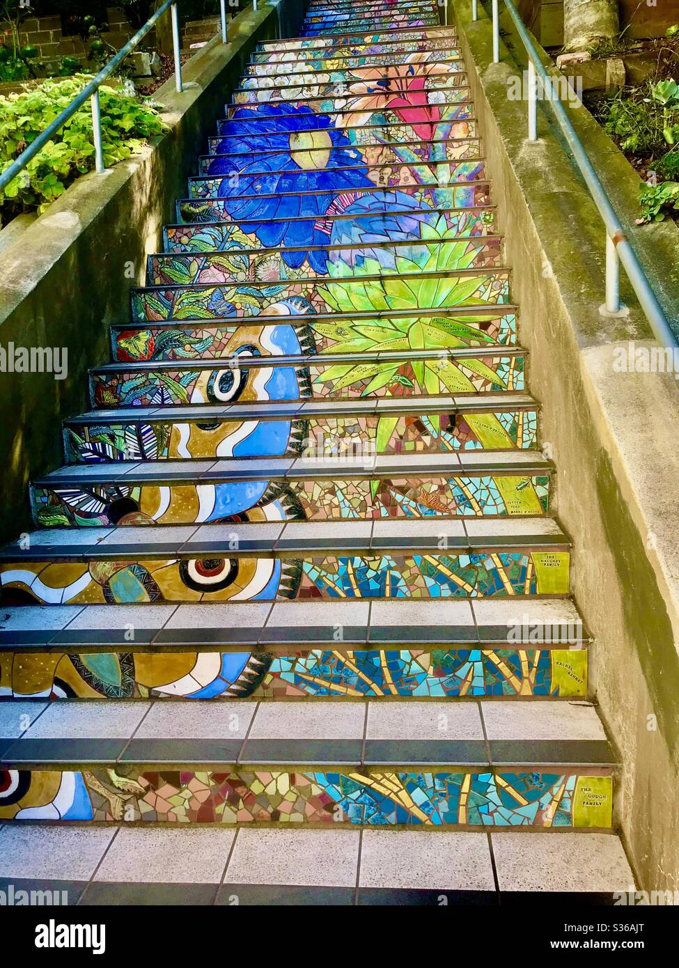 Hidden stairs San Francisco Stock Photo - Alamy