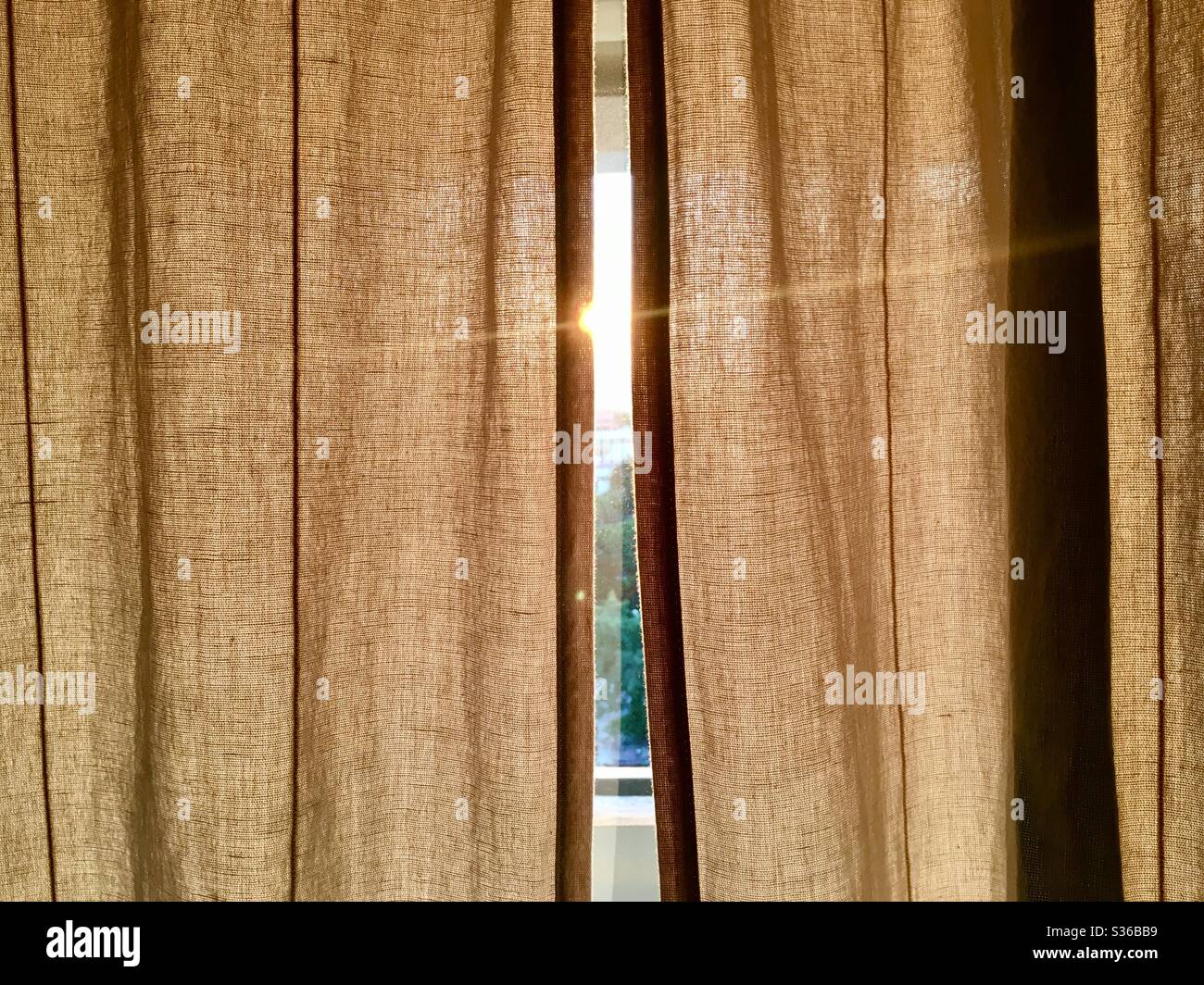 Shining Through The Curtain High Resolution Stock Photography and ...