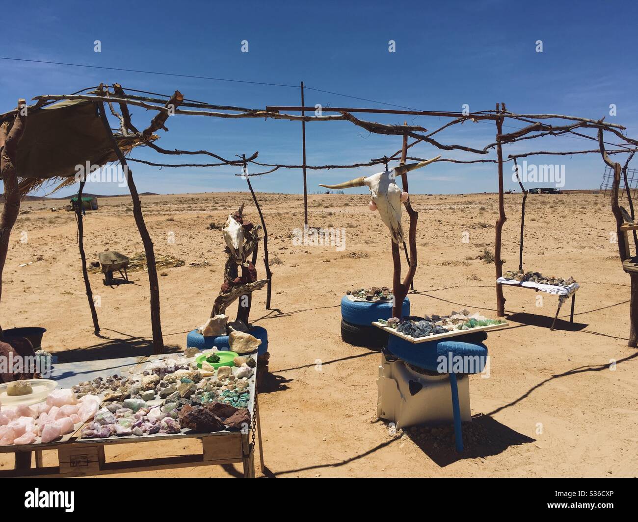 Stone market in the desert of Namibia Stock Photo - Alamy