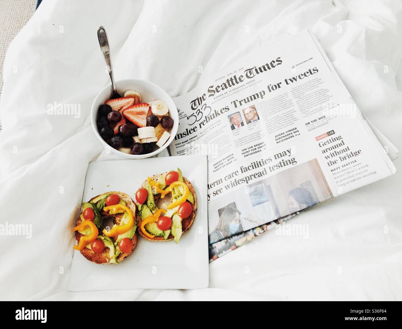 Breakfast With Newspaper