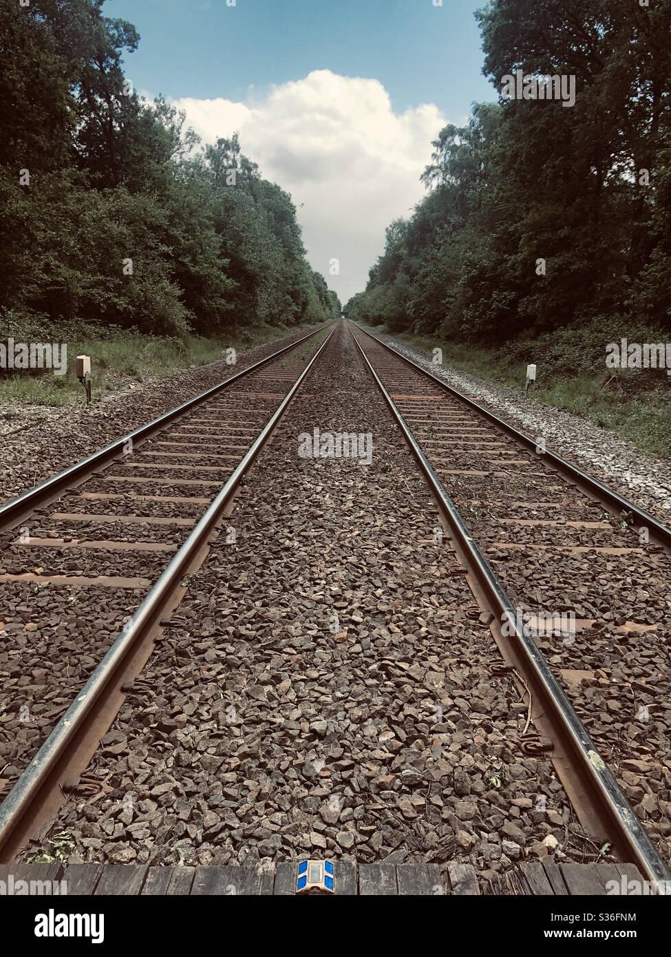 The railway line Stock Photo - Alamy
