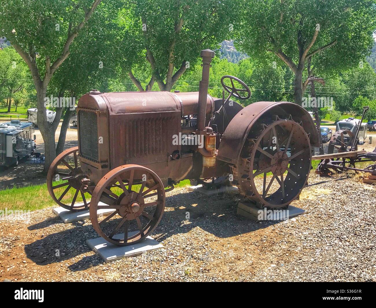 McCormick Deering antique tractor Stock Photo - Alamy
