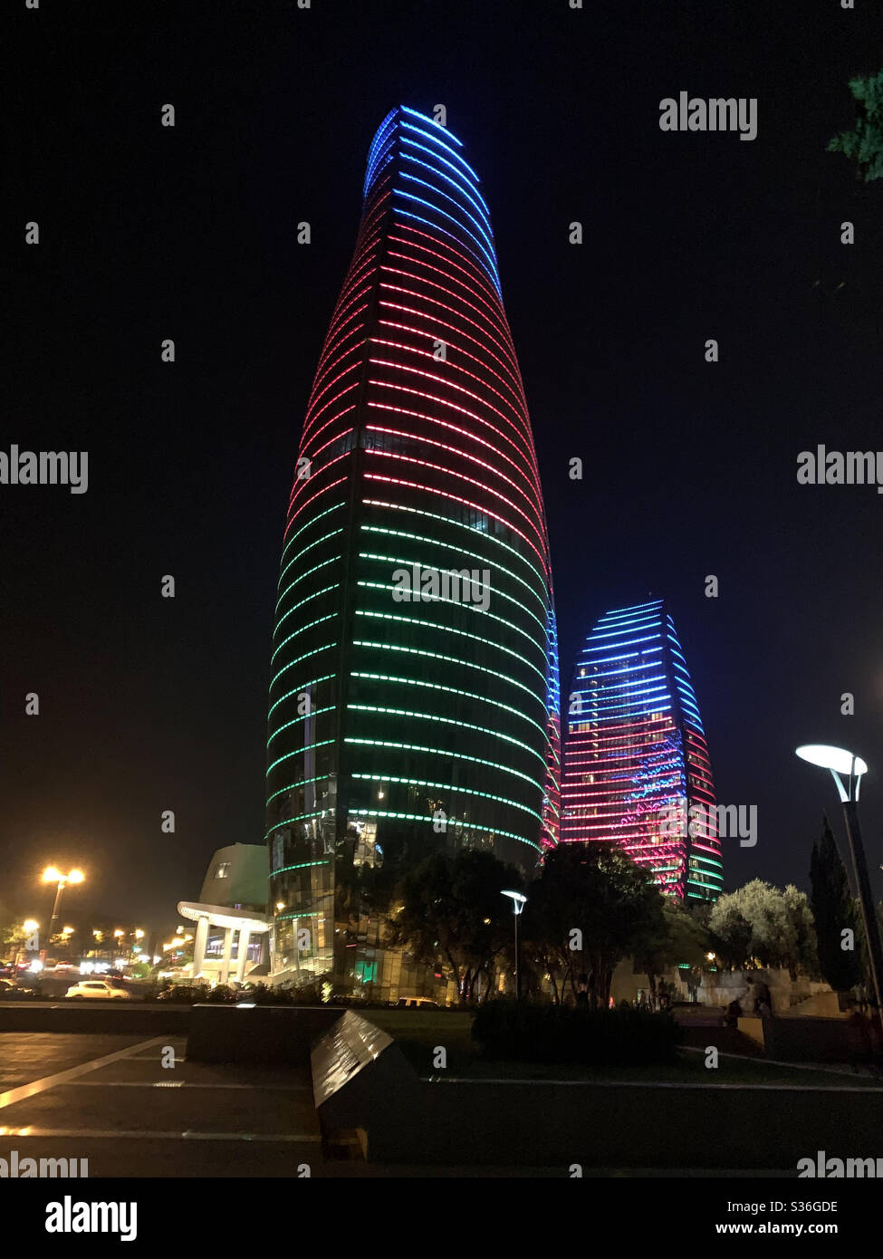 Baku flame towers hi-res stock photography and images - Alamy