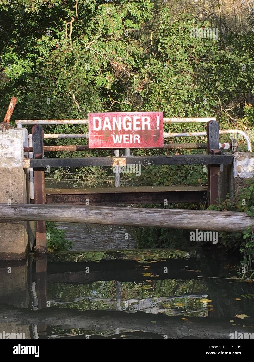 Weir Sign Danger High Resolution Stock Photography and Images - Alamy
