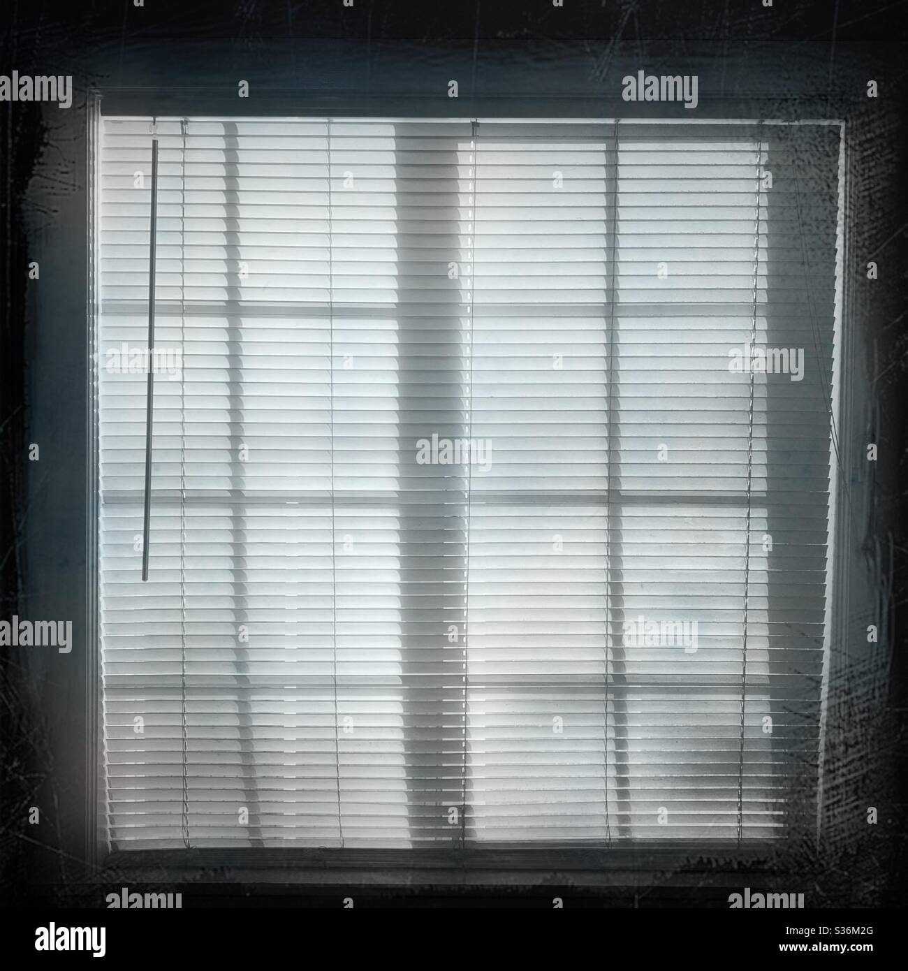 The home square shaped window in light cyan tone Stock Photo - Alamy