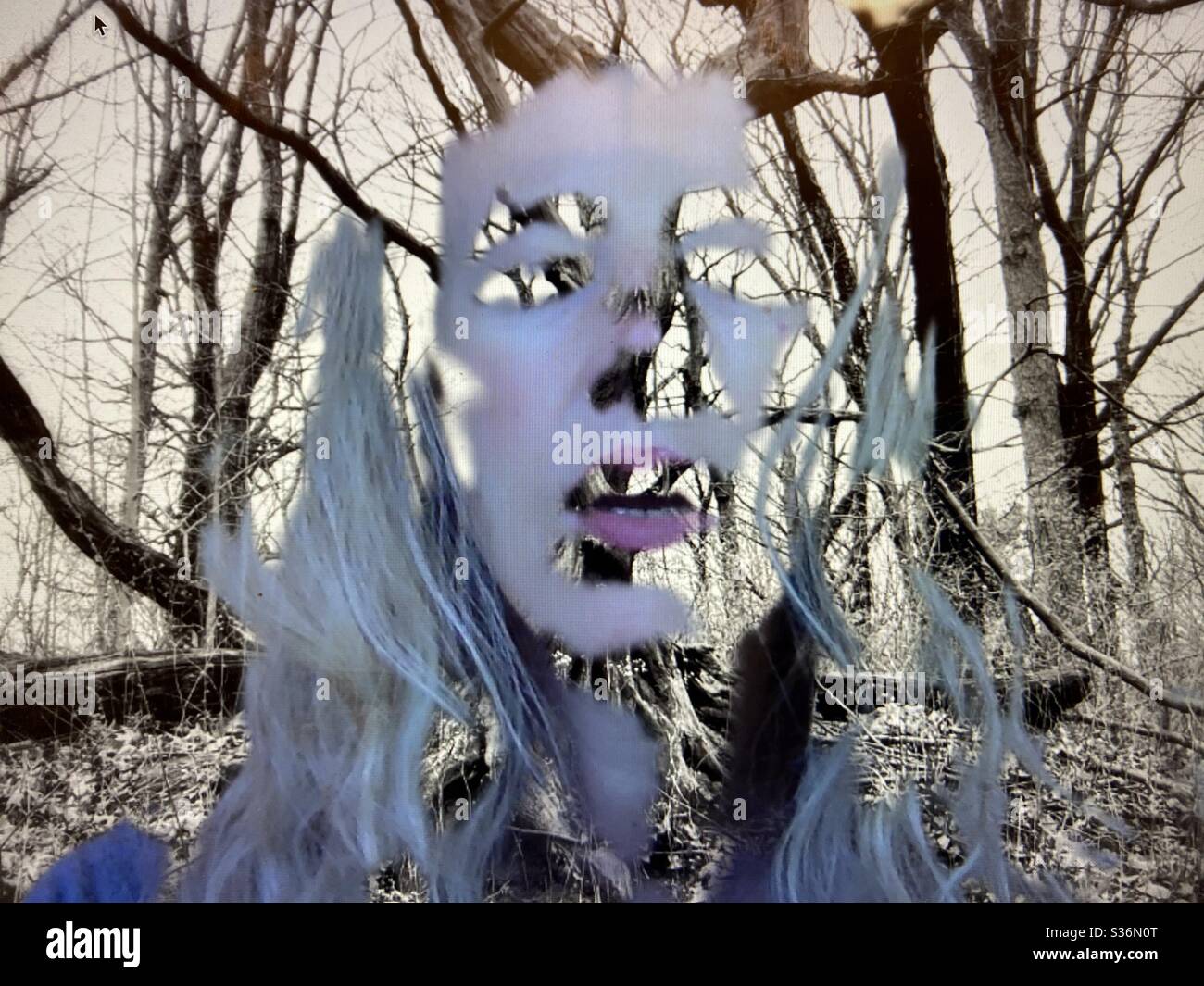 Face superimposed on a virtual background Stock Photo - Alamy