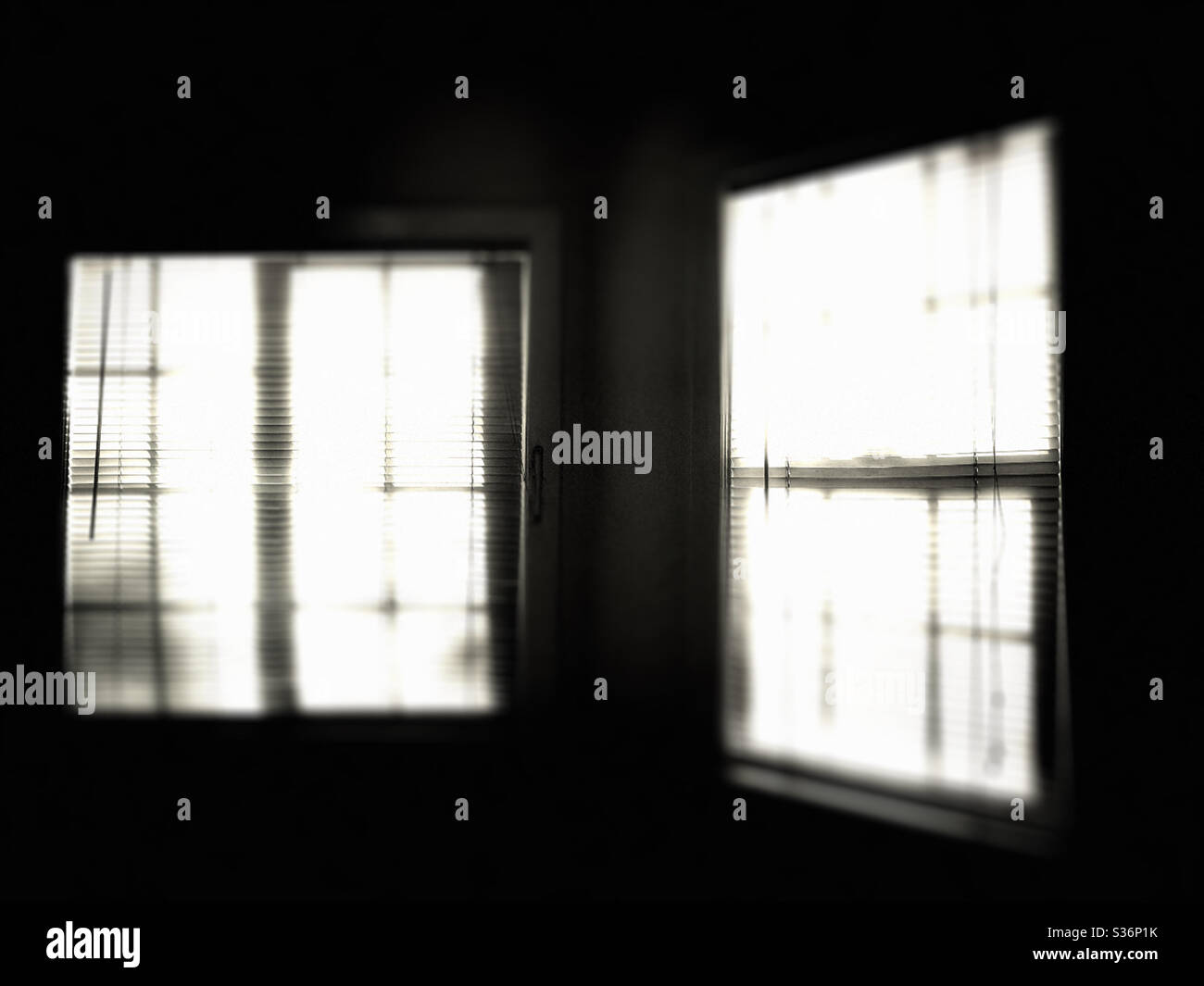 The windows in black monochrome Stock Photo - Alamy