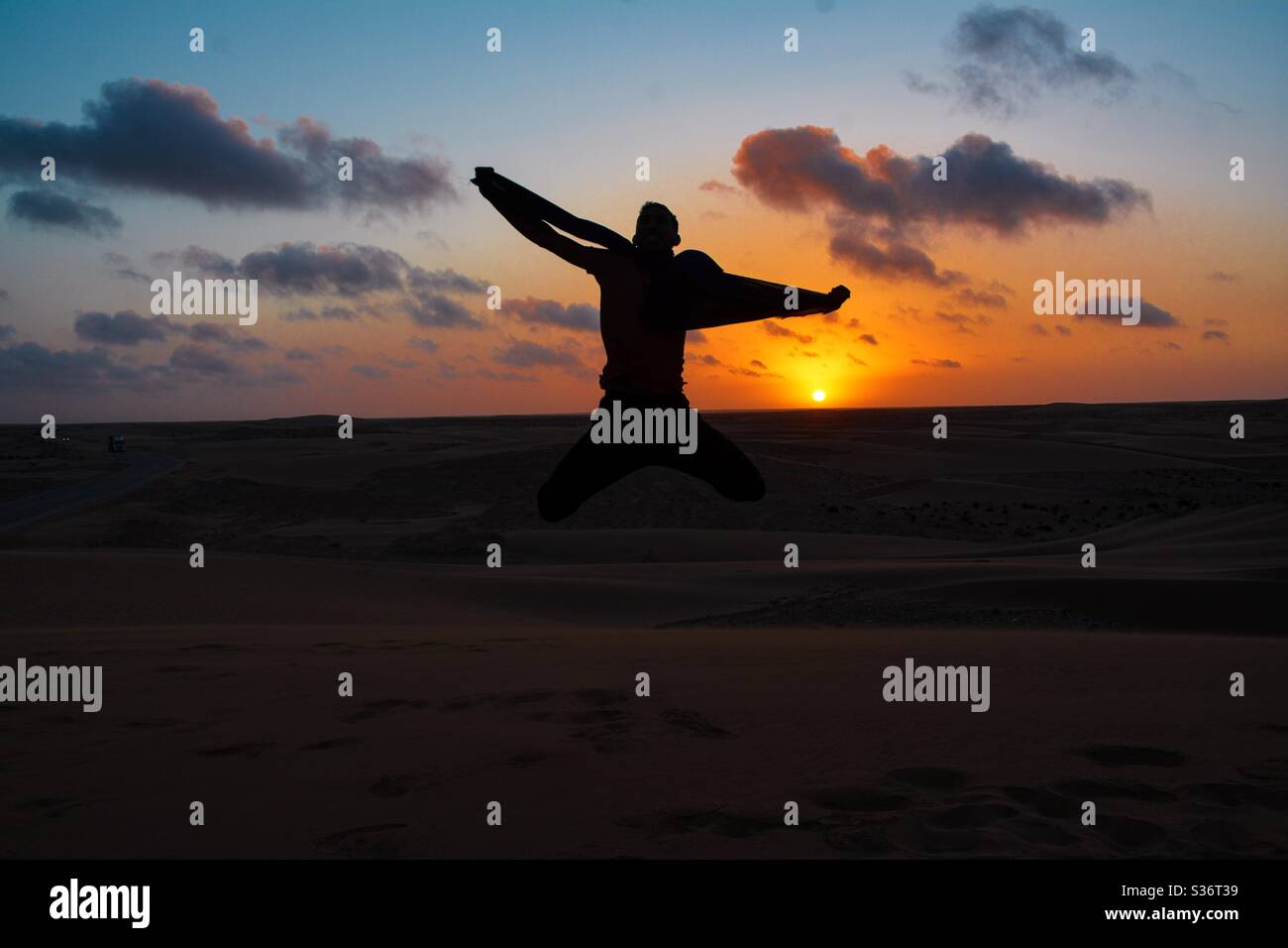 The Biggest Jimp Over the Dune Stock Photo - Alamy