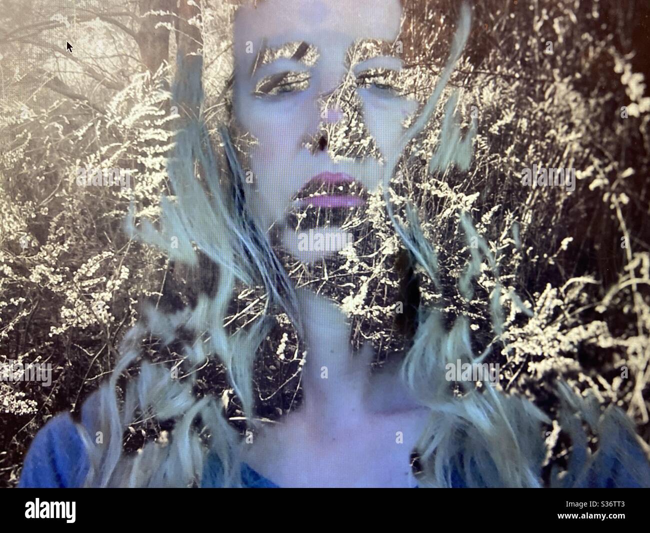 Person in front of a virtual background Stock Photo - Alamy