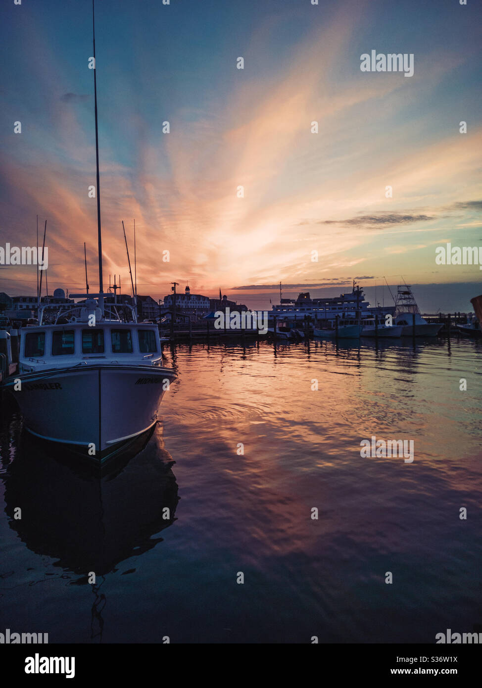 Sunset at Block Island, RI Stock Photo - Alamy