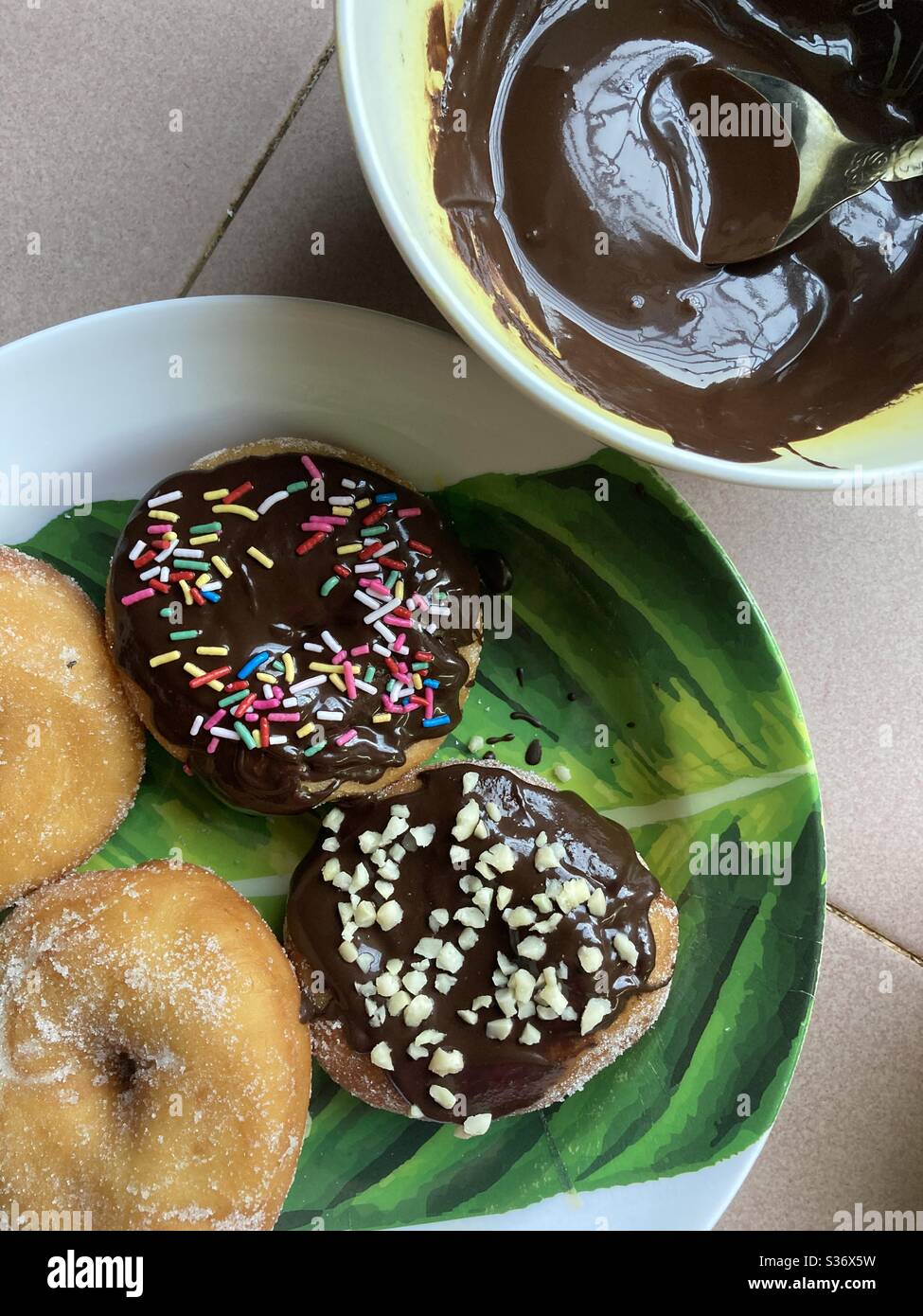 Donuts with toppings hi-res stock photography and images - Alamy