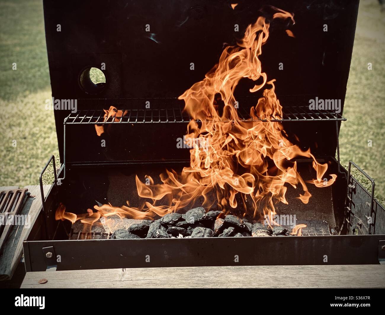 Getting ready to grill Stock Photo - Alamy