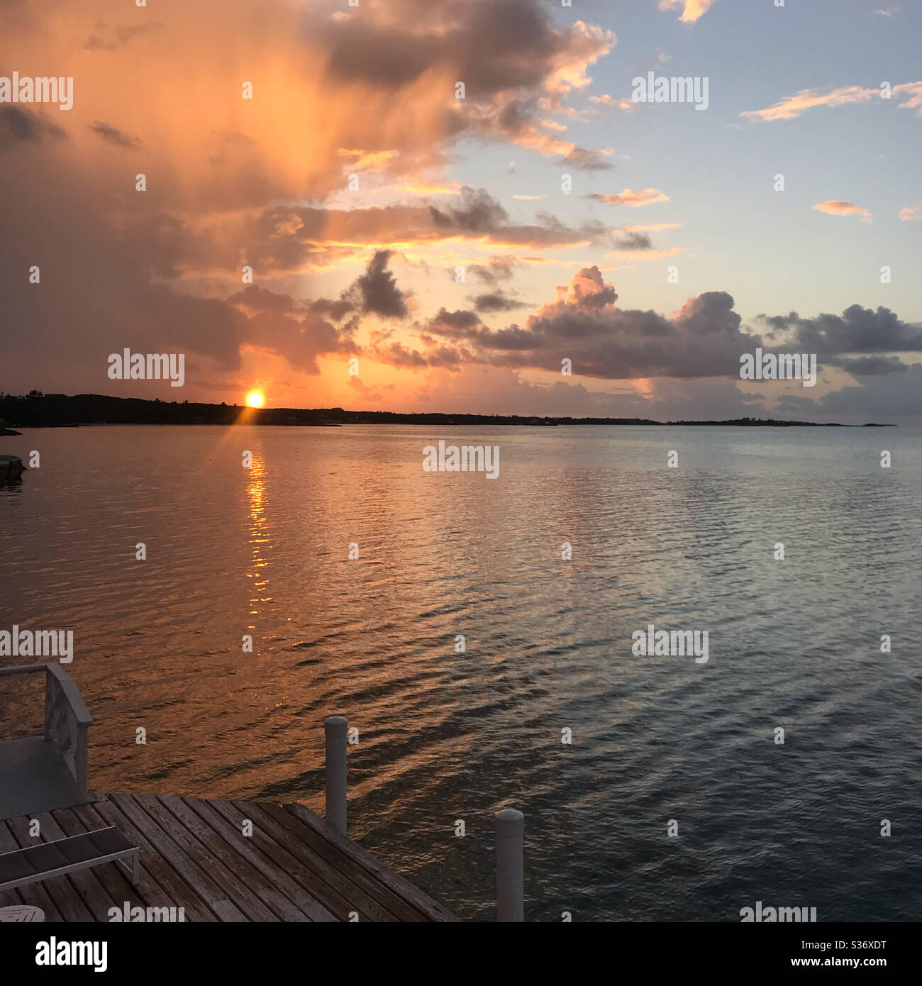 Sunset in the Bahamas Stock Photo - Alamy