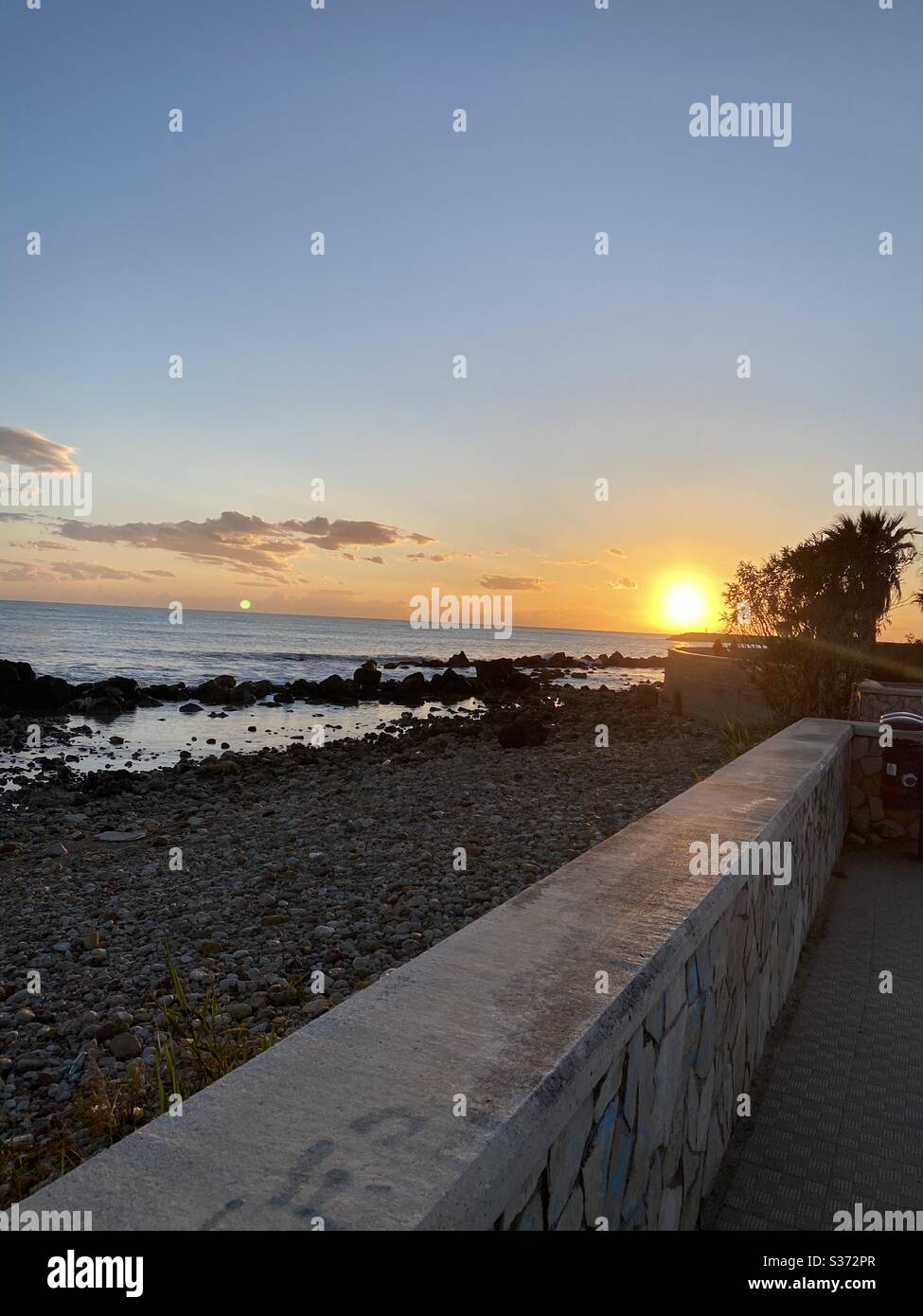 Sunset at San Leone,Sicily,Italy Stock Photo - Alamy
