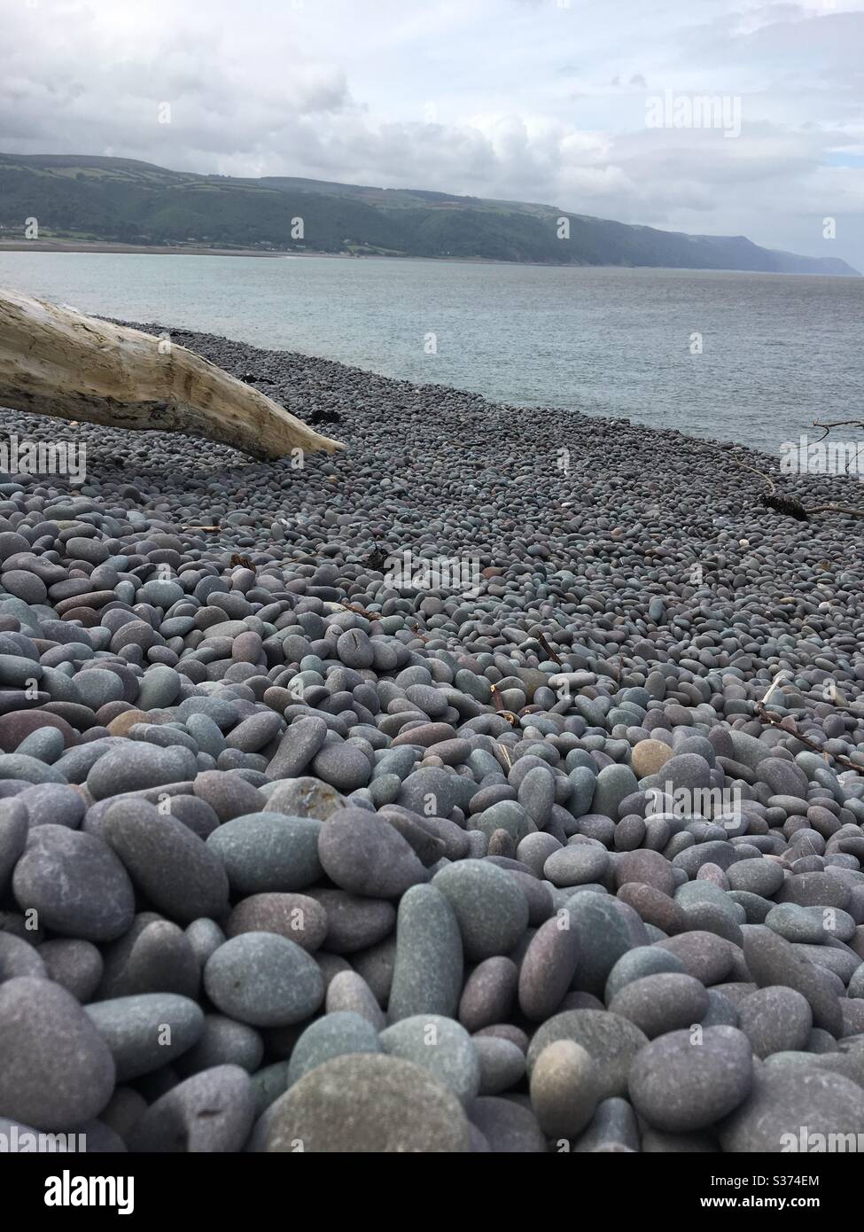 The beach at Bossington, Somerset Stock Photo - Alamy