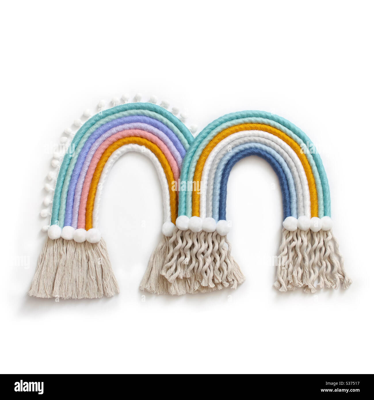 Rainbow string crafts Stock Photo - Alamy