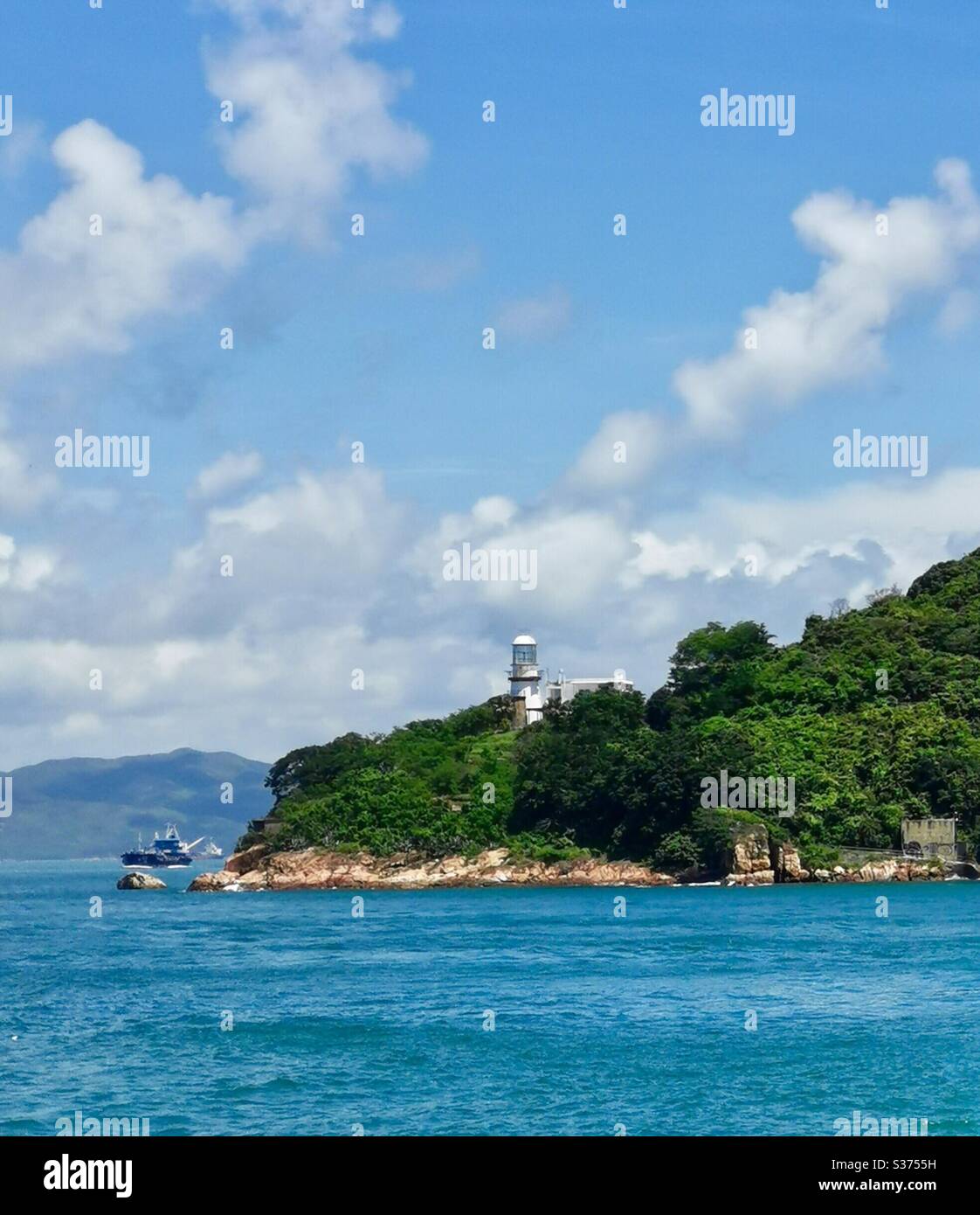 The Green Island Lighthouse Compound Stock Photo - Alamy