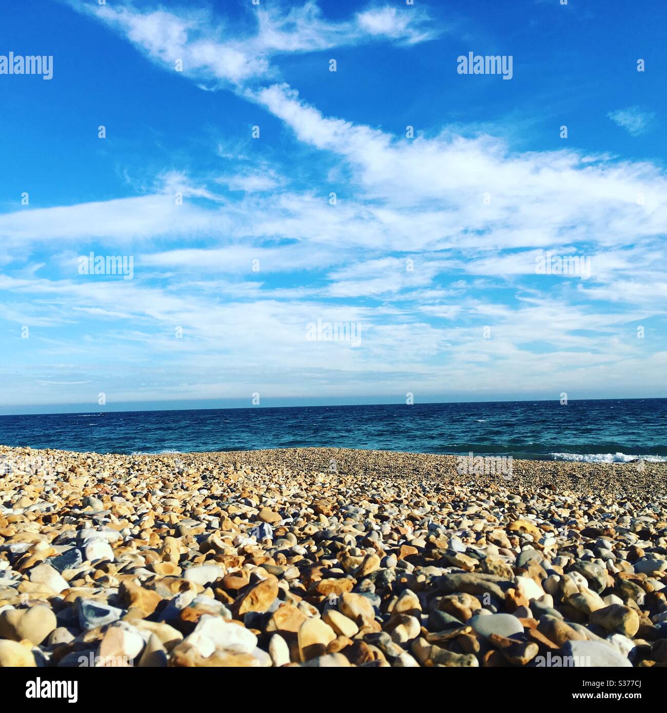 Pebble beach in Bournemouth, Southbourne Stock Photo - Alamy