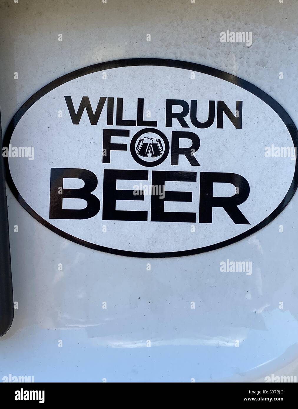 Cute sticker for runners motivation Stock Photo - Alamy