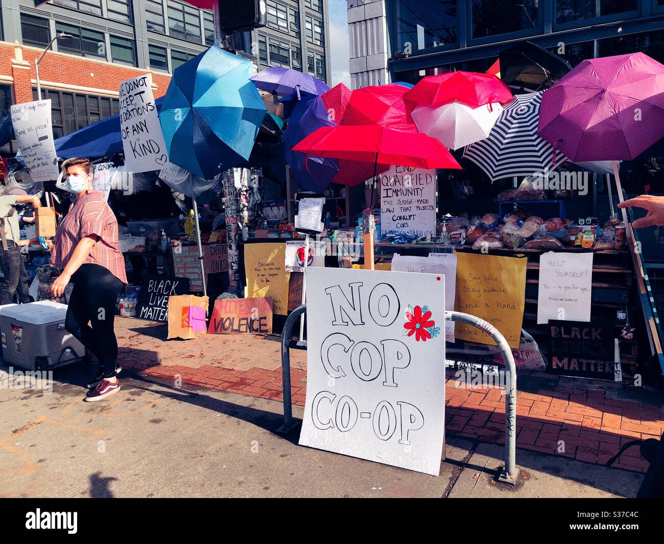 No Cop Coop in CHAZ or CHOP autonomous zone on Capitol Hill in Seattle ...
