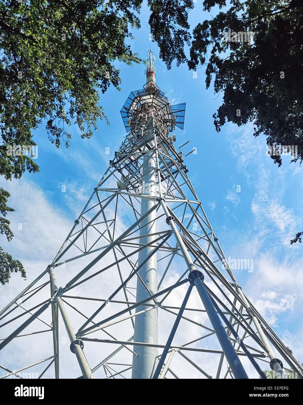 Transmitting tower, Switzerland Stock Photo - Alamy