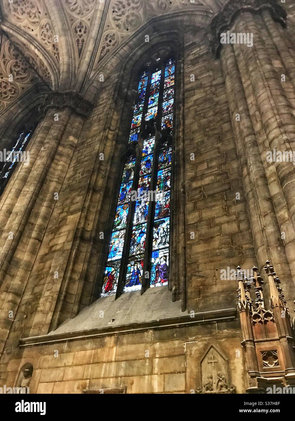 Stained glass window duomo in hi-res stock photography and images - Alamy