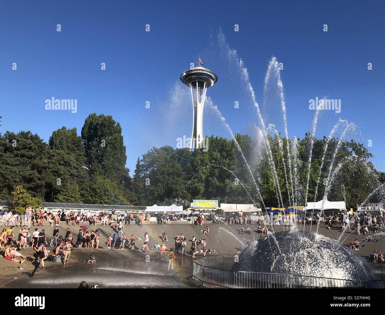Seattle center fountain hi-res stock photography and images - Alamy