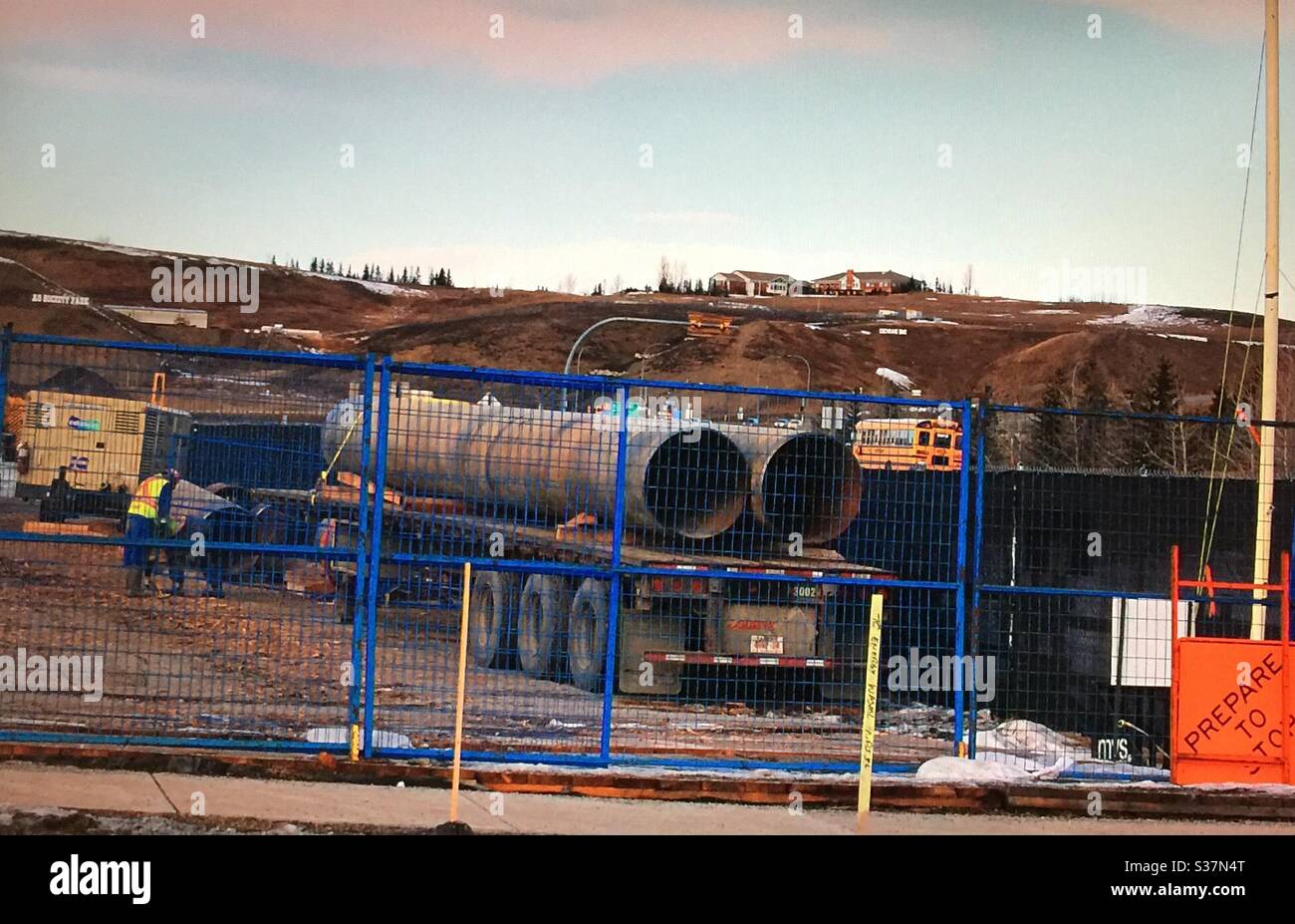 Pipeline construction, Alberta, Canada, West Path Delivery Project ...