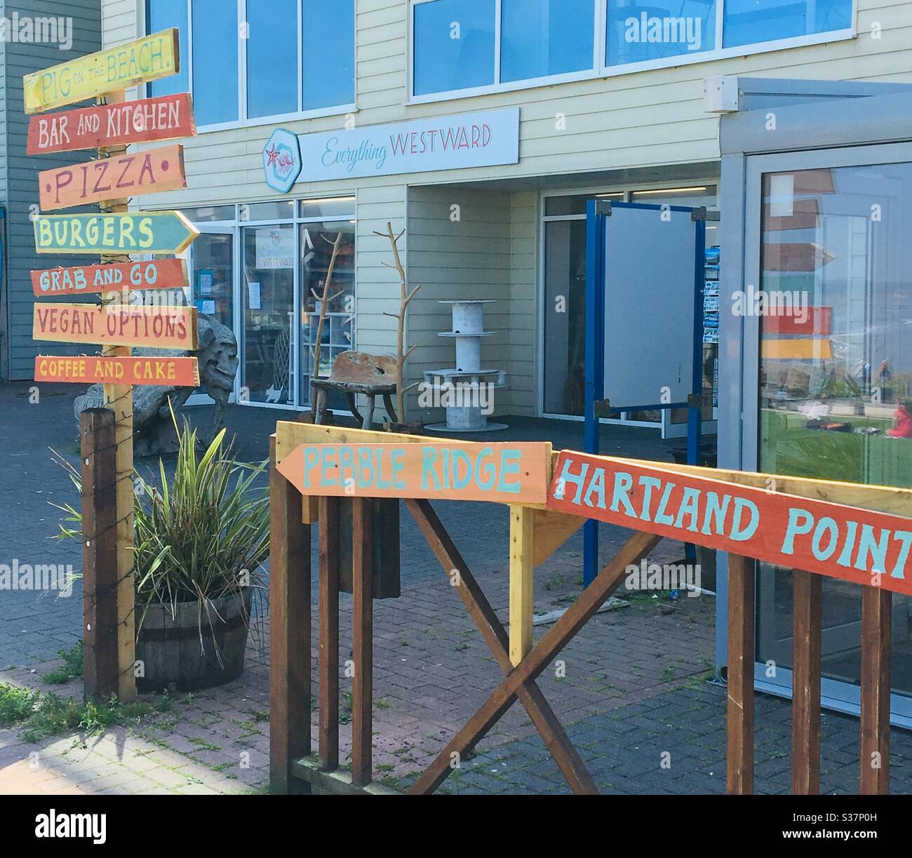 Westward Ho! Sign High Resolution Stock Photography and Images - Alamy