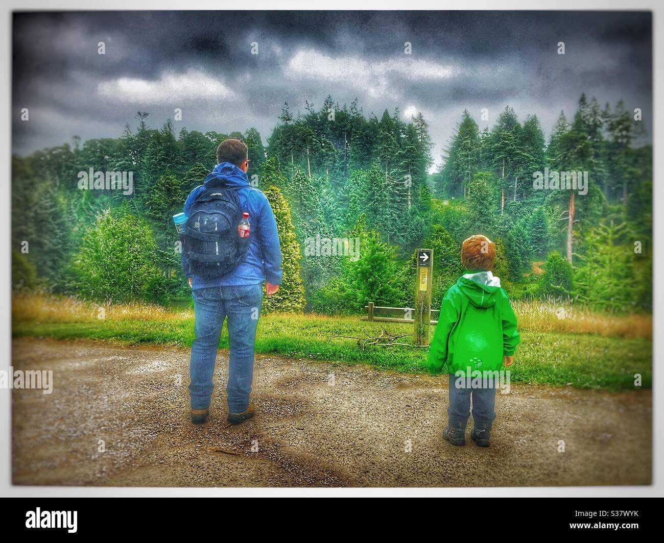 Father and son adventure Stock Photo - Alamy