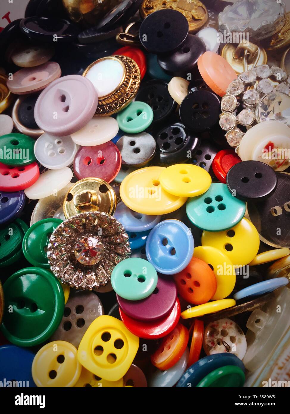 Vintage colorful buttons are perfect for DIY projects around the home ...