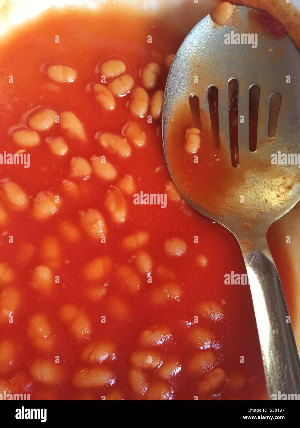 Spoon with baked beans hi-res stock photography and images - Alamy