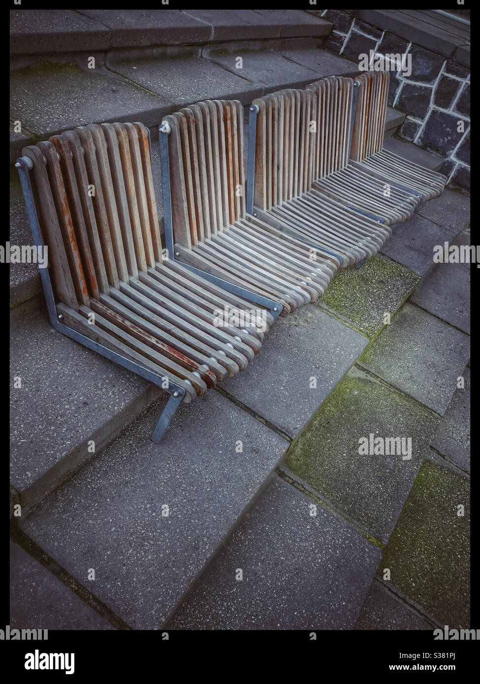 Wooden benches seats hi-res stock photography and images - Alamy