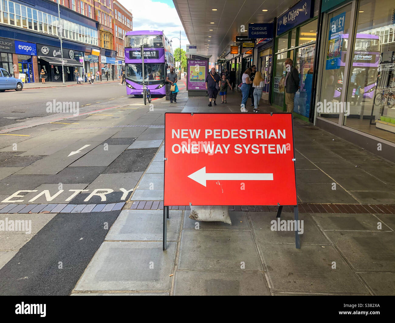Pedestrian one way system hi-res stock photography and images - Alamy