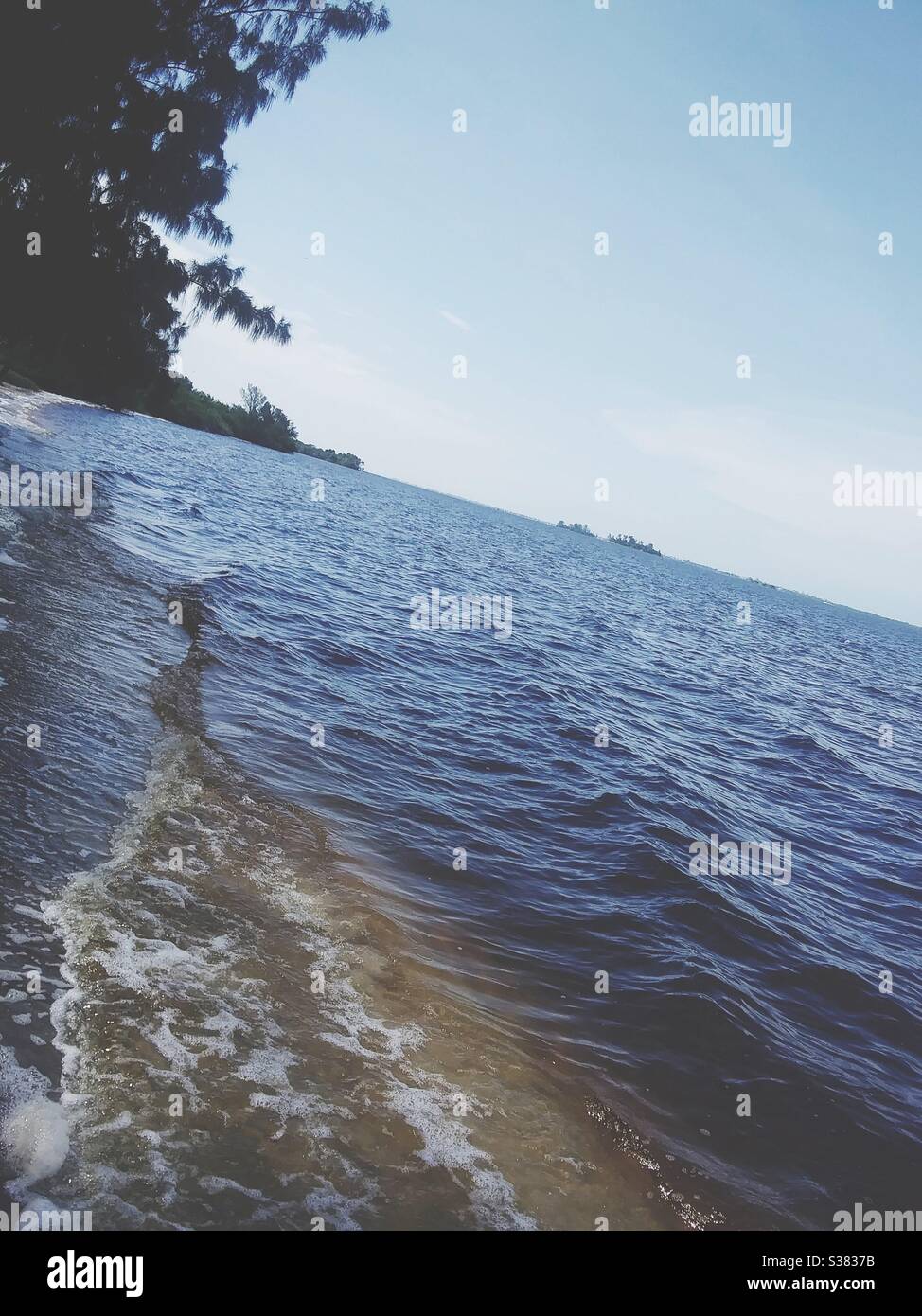 Where water meets land Stock Photo - Alamy