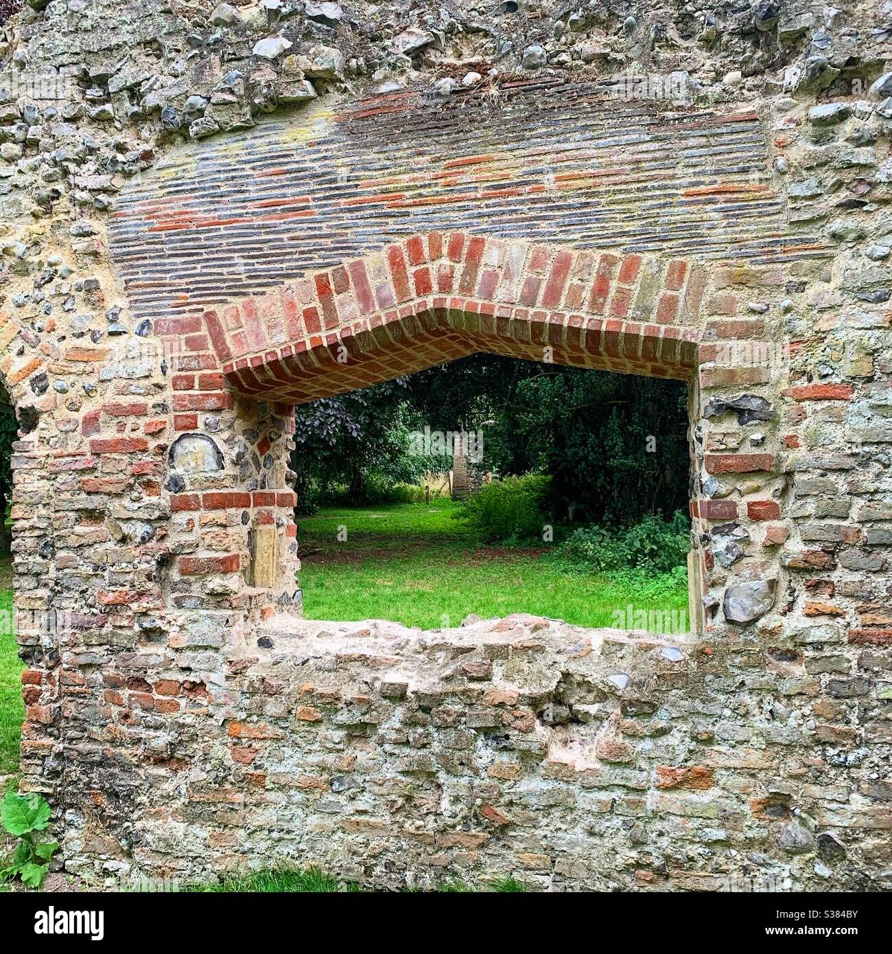 The ruins of Trowse Newton Hall, situated in Trowse, Norfolk Stock ...