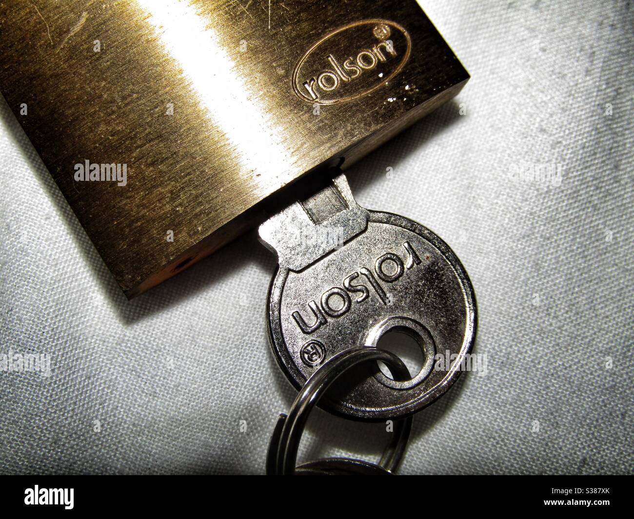 Macro Photography - Rolson Lock and key Stock Photo - Alamy