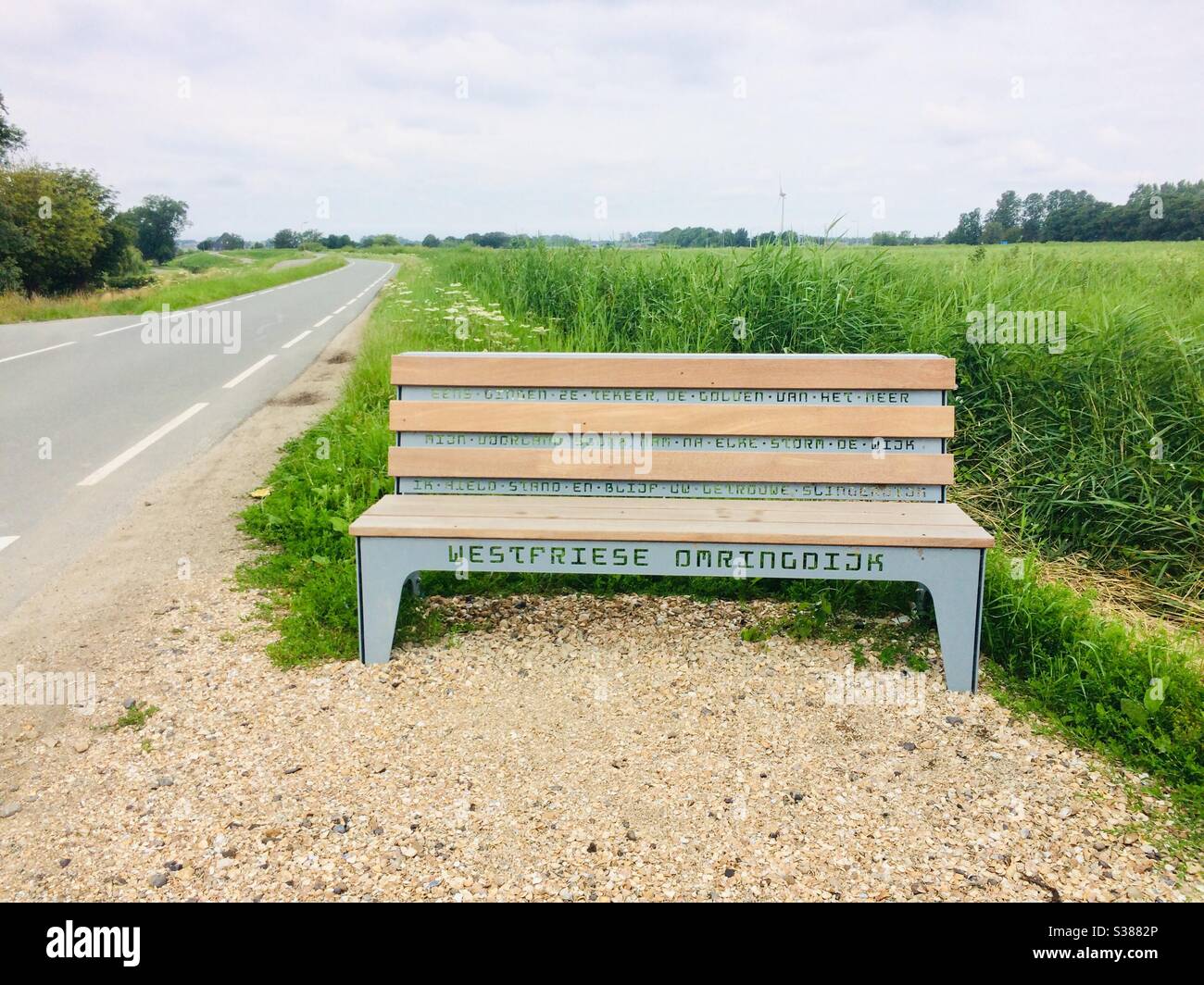 A bench in the countryside. The Netherlands Stock Photo - Alamy