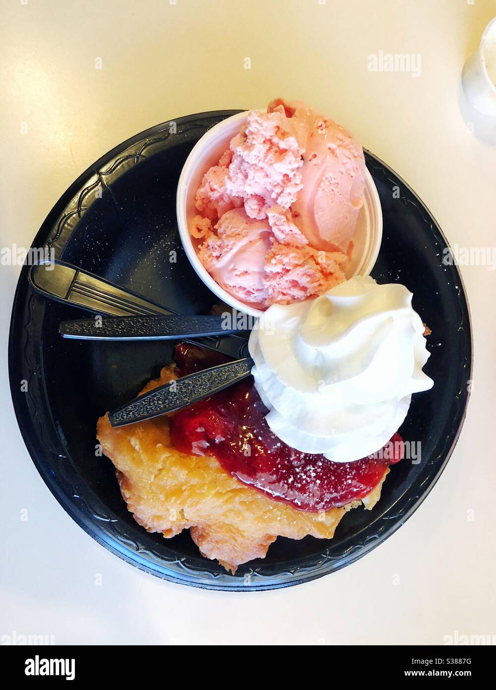 Famous fry bread with strawberry jam and ice cream in Olive Oatman ...