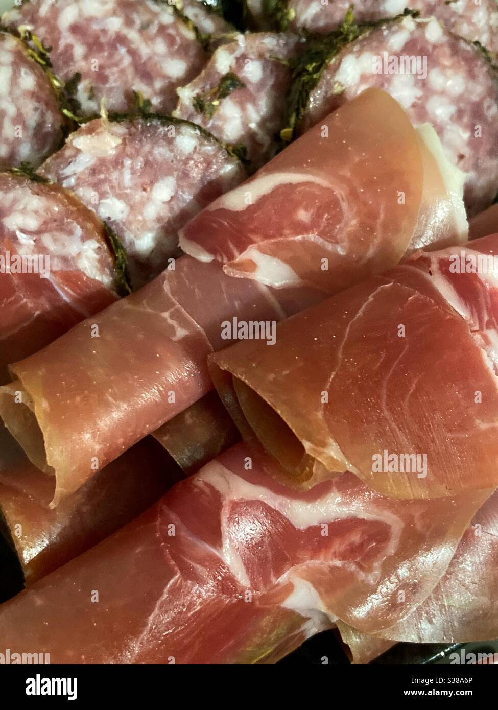 Salami ham hi-res stock photography and images - Alamy