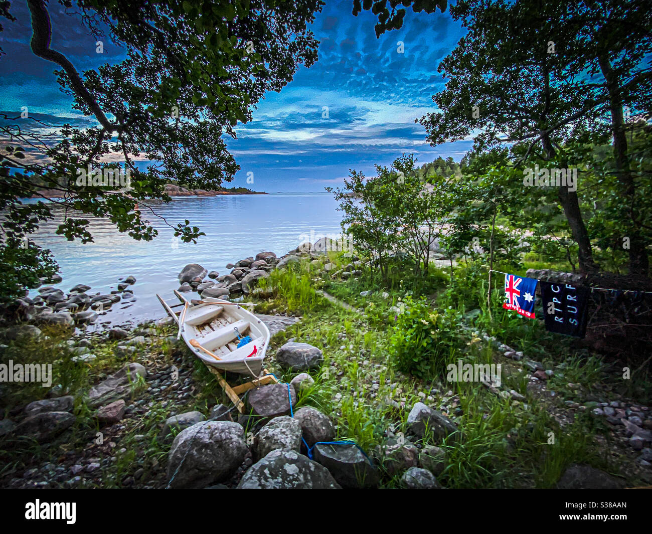 Finnish summer view from one of the ex military islands now opened for ...