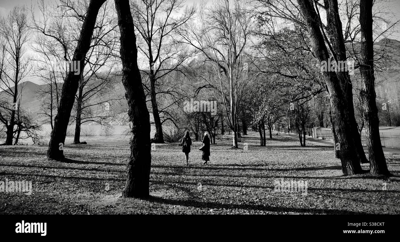 Women walk through park hi-res stock photography and images - Alamy